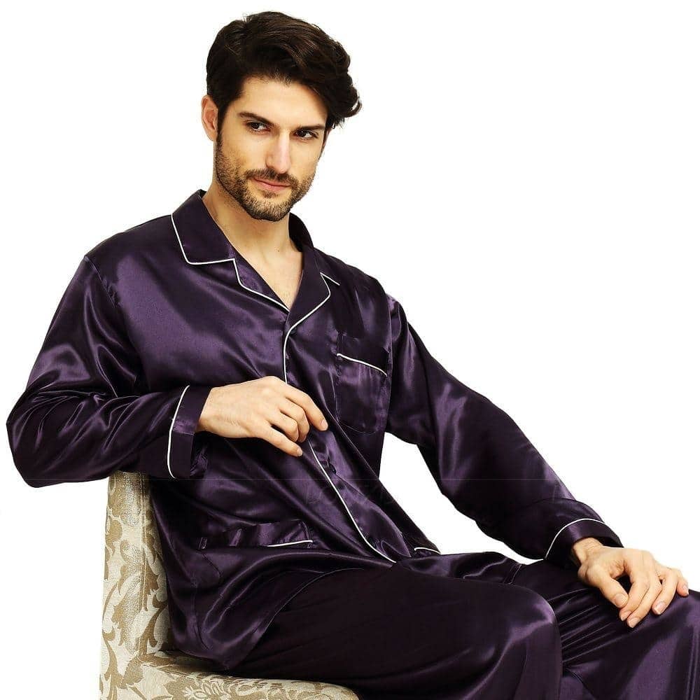 Pyjama deux pièces en satin pour homme • Tous en Pyjama