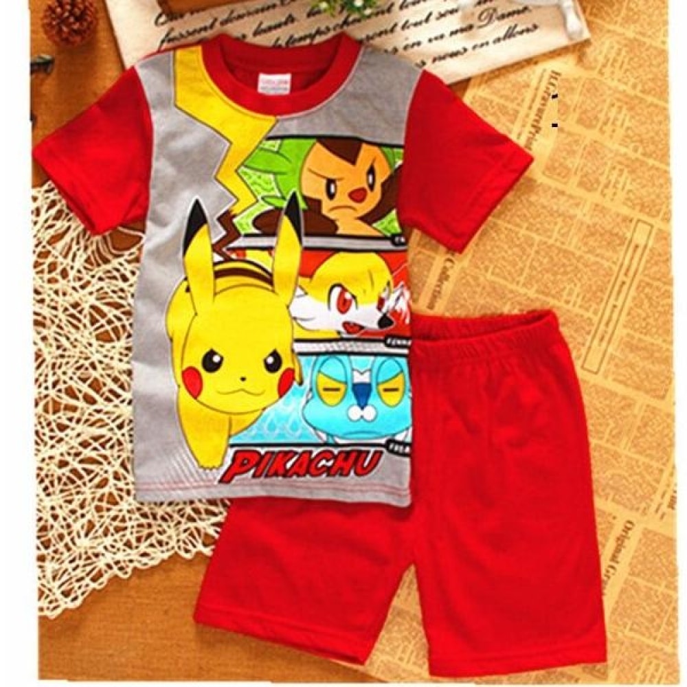 Pyjama deux pièce rouge motif Pikachu Pokémon • Tous en Pyjama