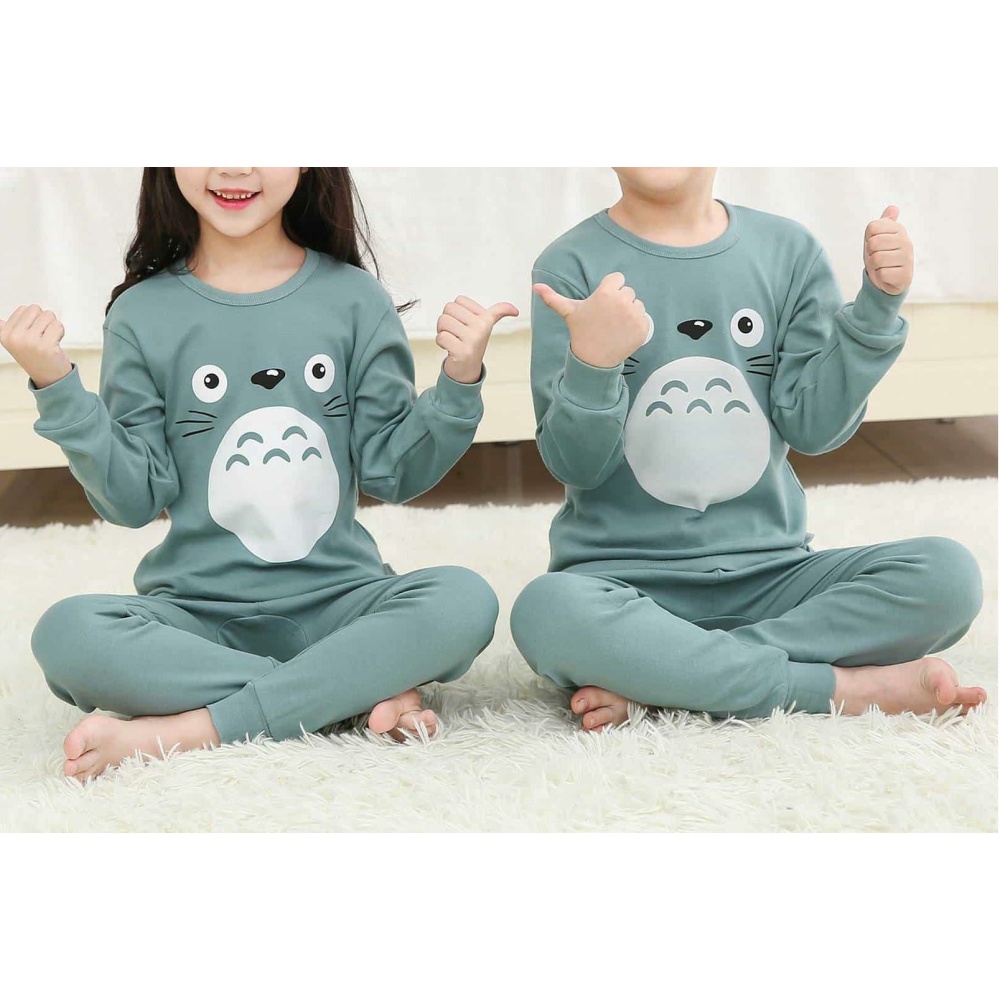 Ensemble pyjama enfants garçon et fille avec motif dessin animé totoro ...