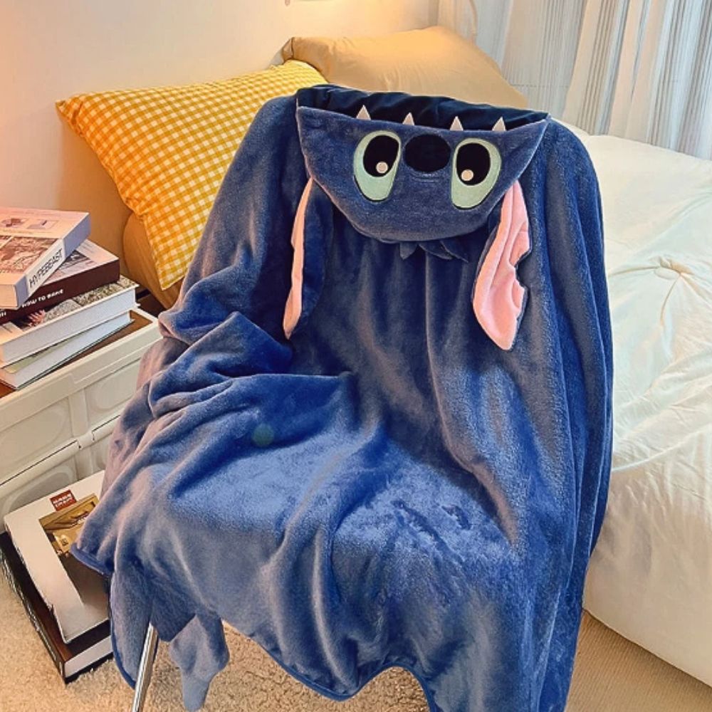 Plaid couverture à capuche Stitch • Tous en Pyjama