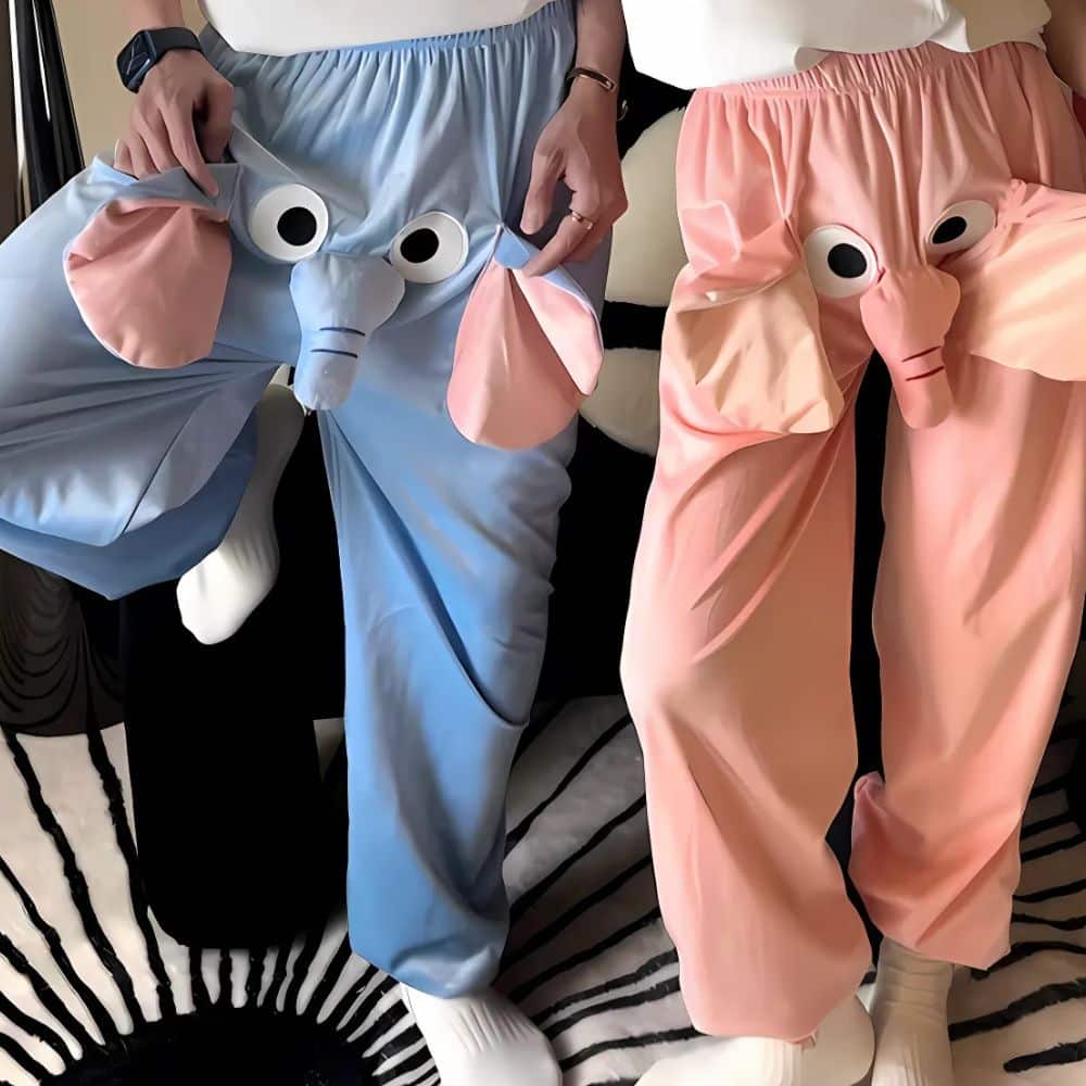 Pantalon de pyjama d'éléphant drôle pour couple • Tous en Pyjama